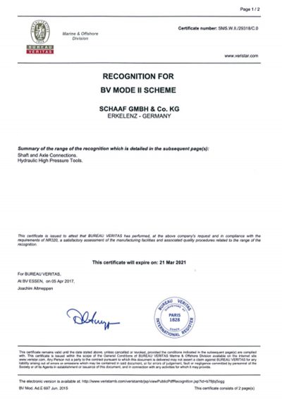 Certificates - SCHAAF - Leading joining technology